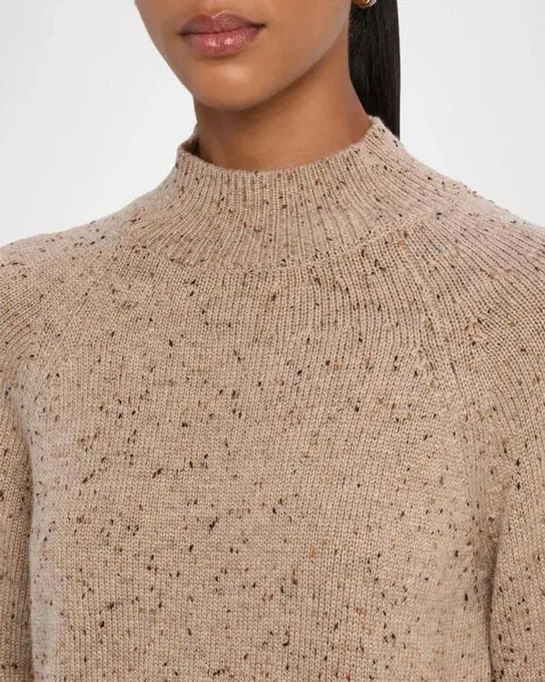 Kobi Halperin Isabel Speckled Mock-neck Sweater - Natural