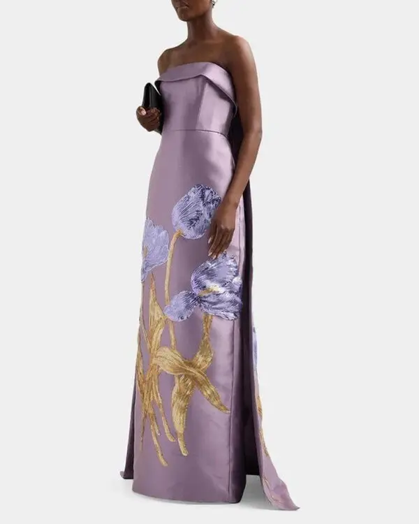 Amsale Tulip Watteau Column Gown