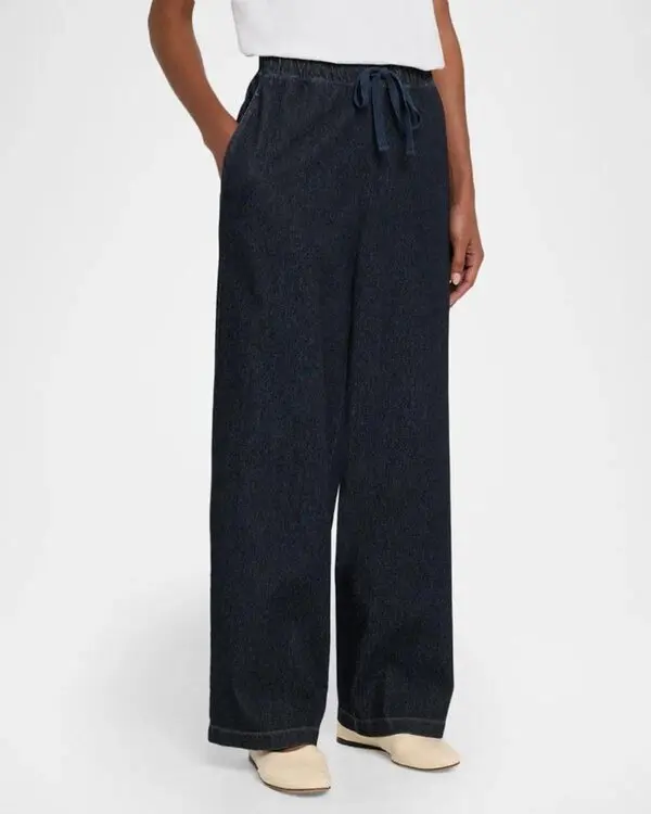 Eileen Fisher Straight-leg Organic Cotton Pants