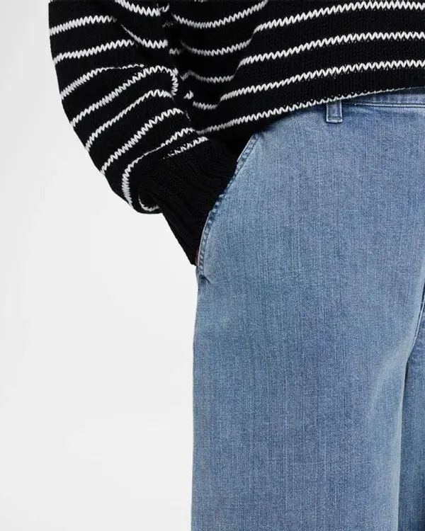 Eileen Fisher Roomy Wide-leg Stretch Cotton Jeans