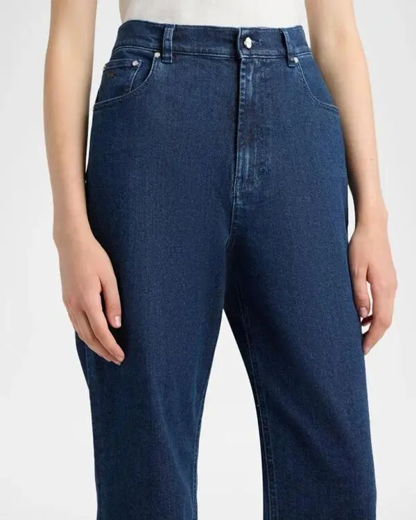 Kiton High-rise Wide-leg Jeans