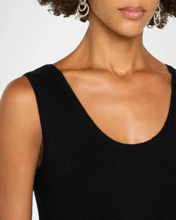 Neiman Marcus Cashmere Tank Top - Black