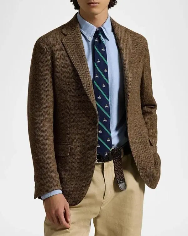 Polo Ralph Lauren Herringbone Wool-blend Two-button Sport Coat