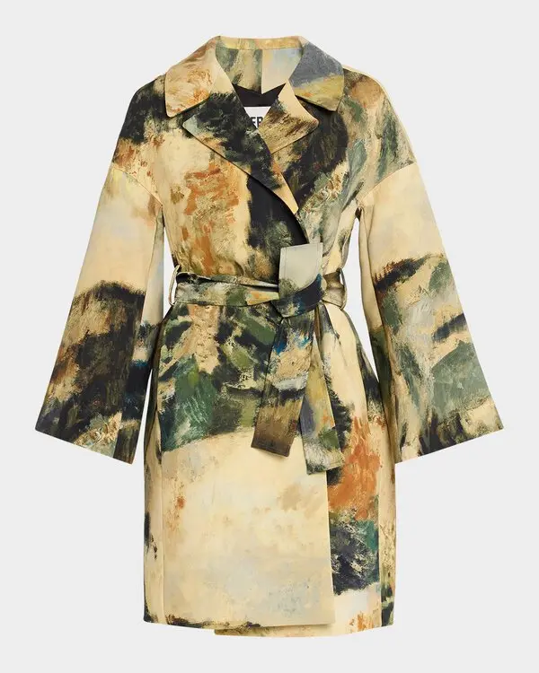 Libertine Modernist Lands Silk Vienna Wrap Coat