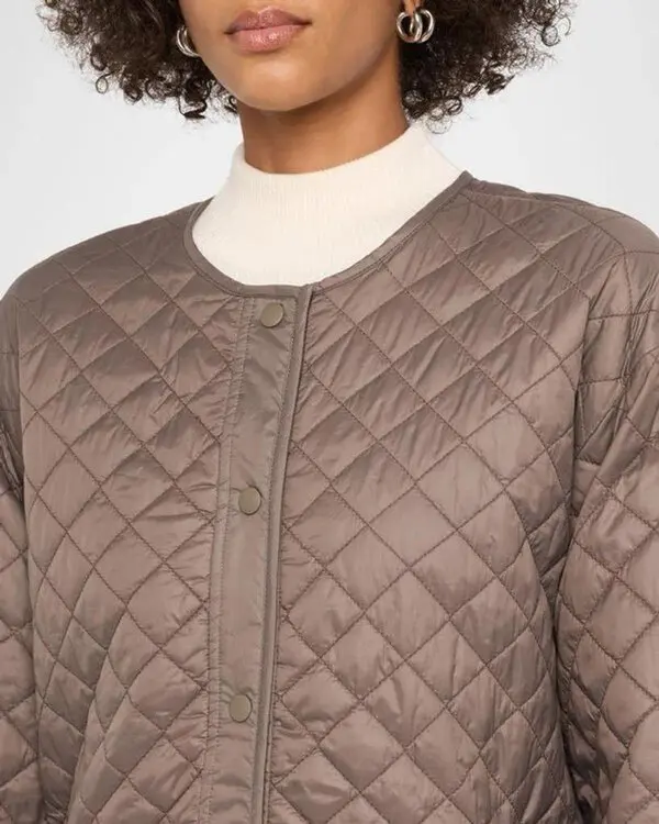 Eileen Fisher Quilted Snap-front Coat