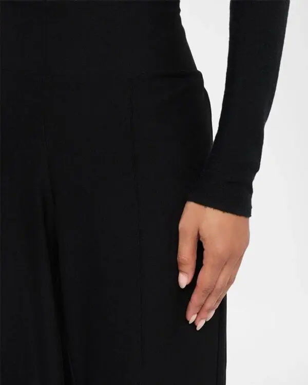 Eileen Fisher High-rise Textural Knit Pants - Black
