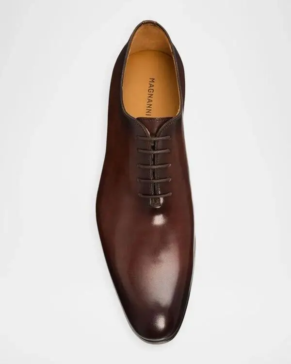 Magnanni Apos;s Leather Wholecut Oxfords