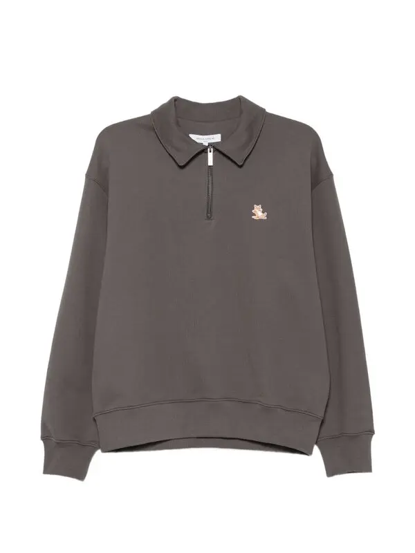 Maison Kitsuné Chillax Fox Cotton Sweatshirt - Grey