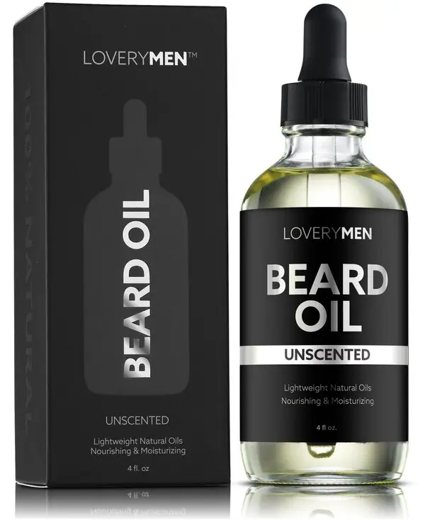 LOVERY Nourishing Unscented Beard Oil 4oz Beard Grooming