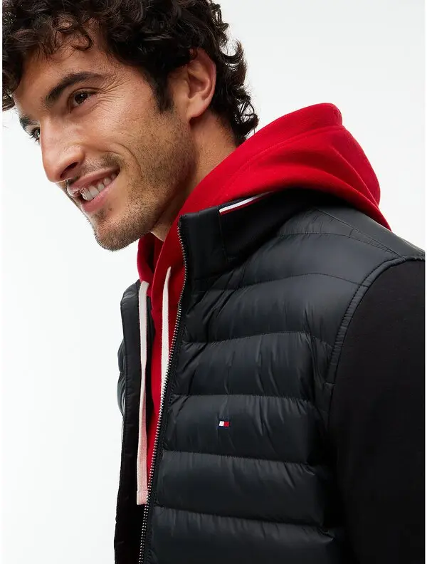 Tommy Hilfiger Mixed Media Zip Sweatshirt Puffer