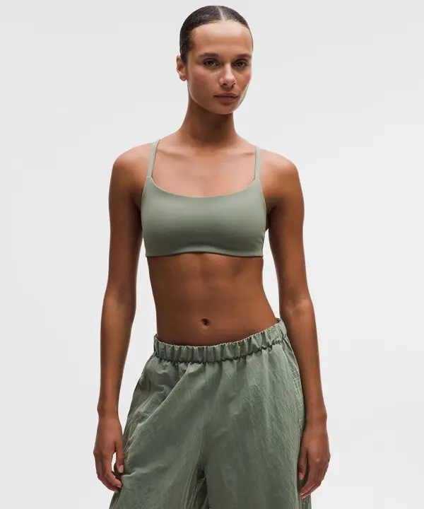 Lululemon Wunder Train Strappy Racer Bra - Willow Leaf