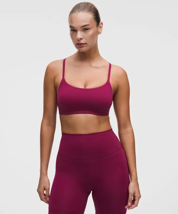 Lululemon Wunder Train Strappy Racer Bra - Raspberry Rave