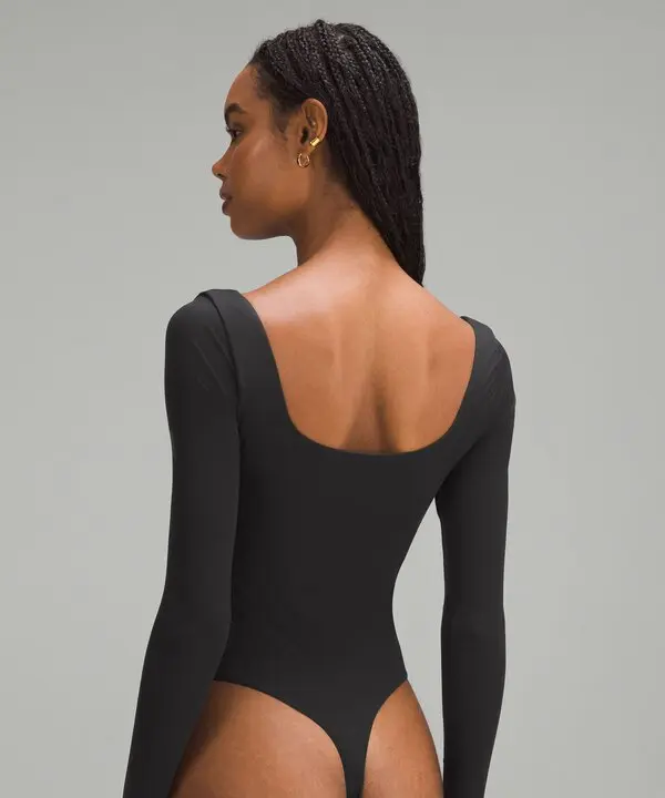 Lululemon Wundermost Ultra-soft Nulu Square-neck Long-sleeve Bodysuit