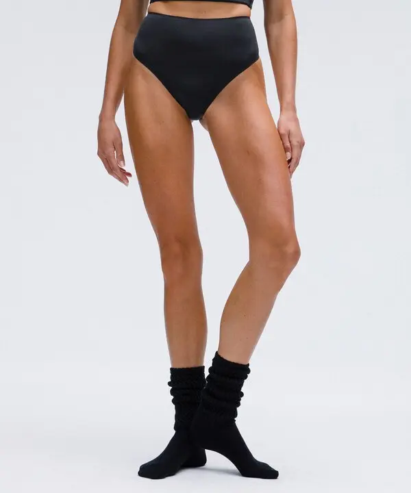 Lululemon Wundermost Ultra-soft Nulu High-waist Thong Underwear - Black