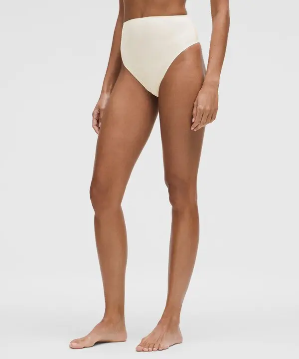 Lululemon Wundermost Ultra-soft Nulu High-waist Thong Underwear - Light Ivory