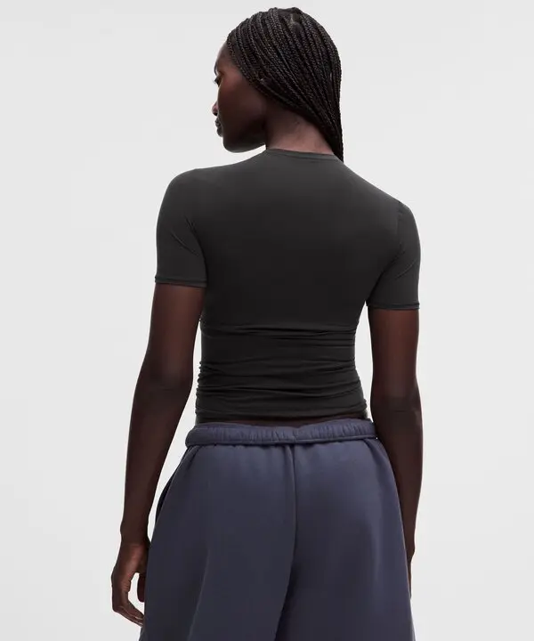 Lululemon Wundermost Ultra-soft Nulu Hip-length Crewneck Shirt - Black