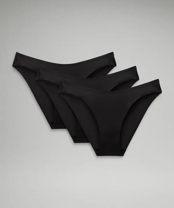 Lululemon Wundermost Ultra-soft Nulu Mid-rise Bikini Underwear - Black
