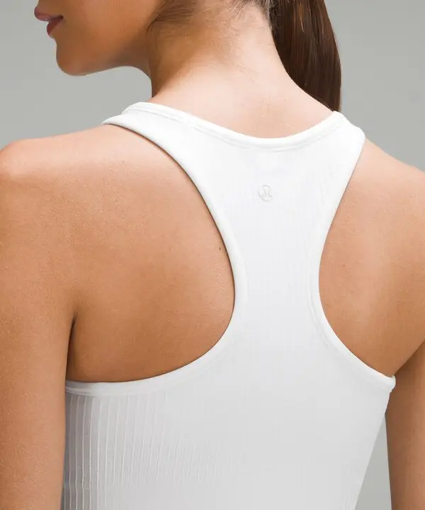 Lululemon Ebb To Street Cropped Racerback Tank Top - White