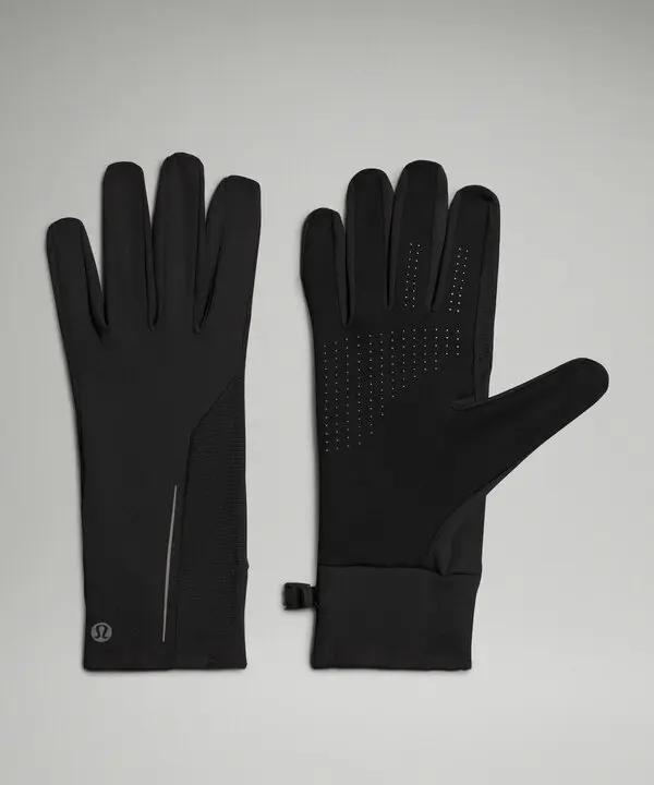 Lululemon Fast And Free Fleece Running Gloves - Black