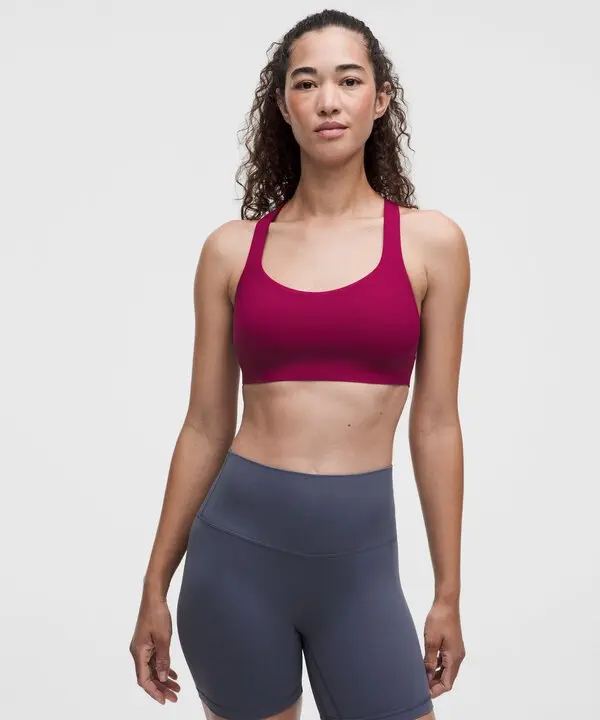 Lululemon Flexyflex Strappy Yoga Bra - Raspberry Rave