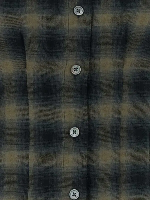 Our Legacy Check Slim Fit Cotton And Wool Shirt With Classic Collar - Multicolor