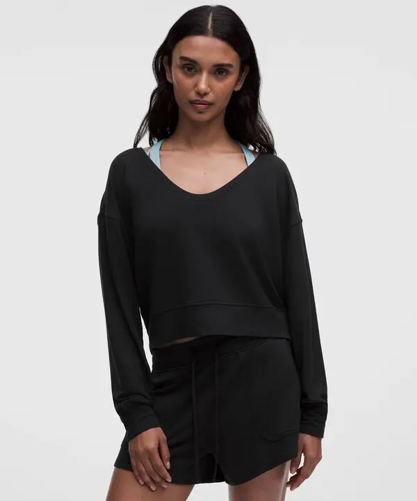 Lululemon Becalm Scoop-neck Pullover - Black