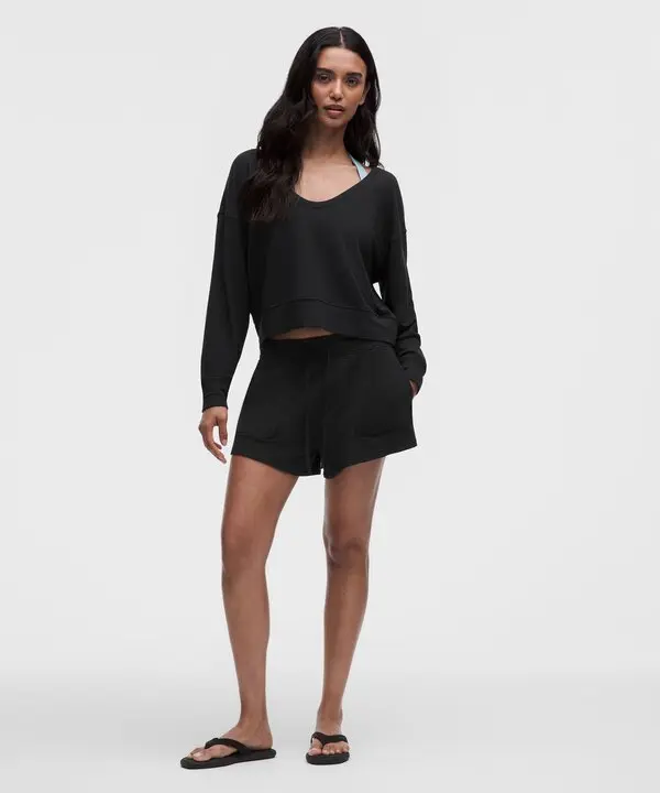 Lululemon Becalm Scoop-neck Pullover - Black