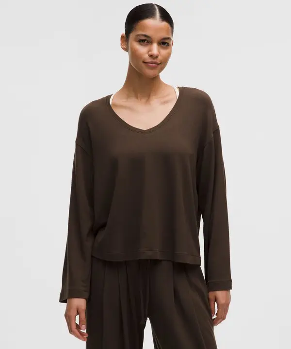 Lululemon Becalm V-neck Bell Sleeve Shirt
