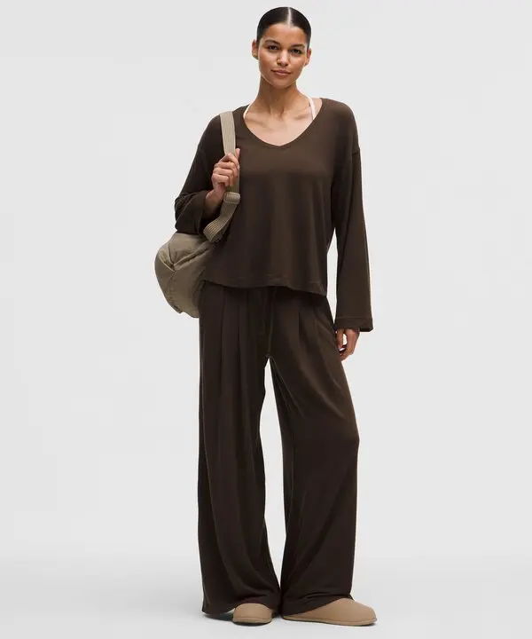Lululemon Becalm V-neck Bell Sleeve Shirt