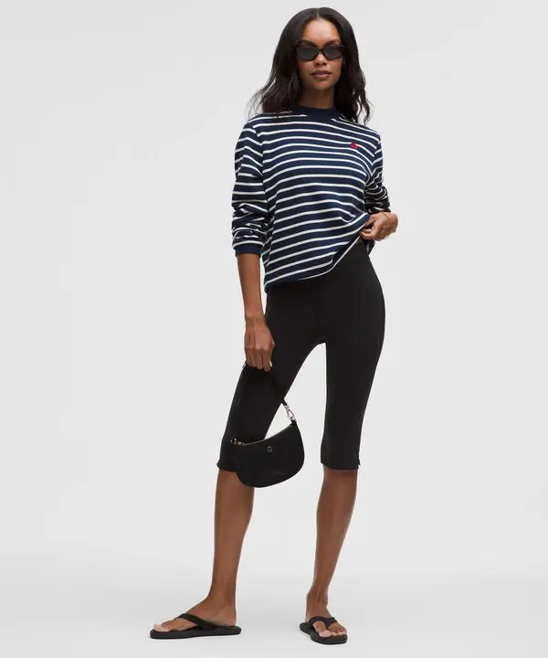 Lululemon Groove High-rise Notched-hem Crop 15 - Black