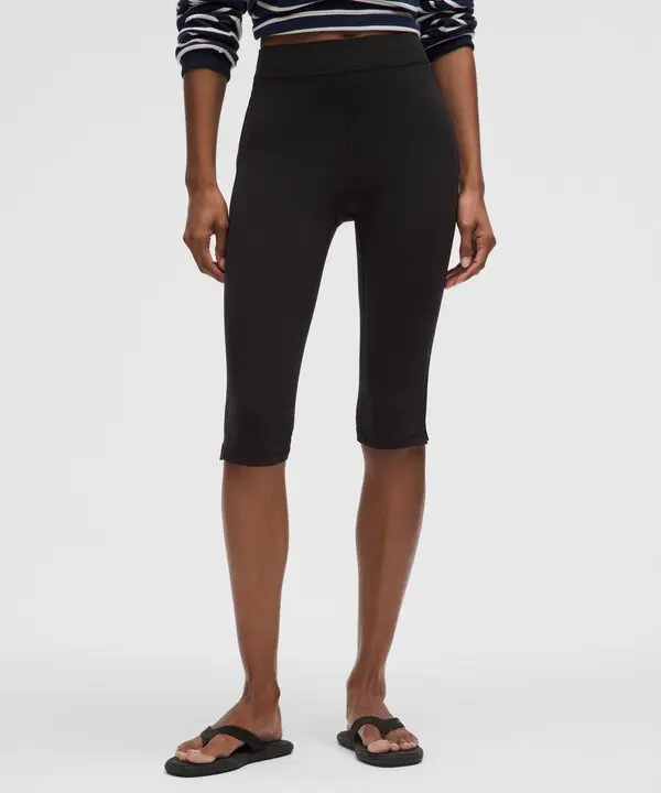 Lululemon Groove High-rise Notched-hem Crop 15 - Black