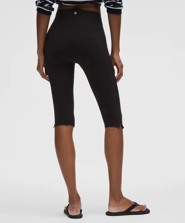Lululemon Groove High-rise Notched-hem Crop 15 - Black