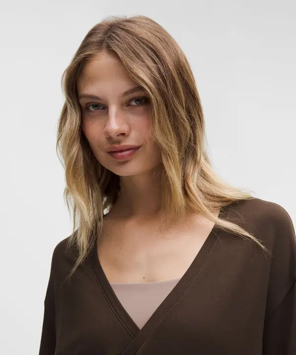 Lululemon Becalm Wrap-front Long-sleeve Shirt
