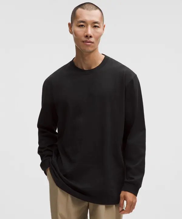 Lululemon Heavyweight Cotton Jersey Long-sleeve Shirt - Black