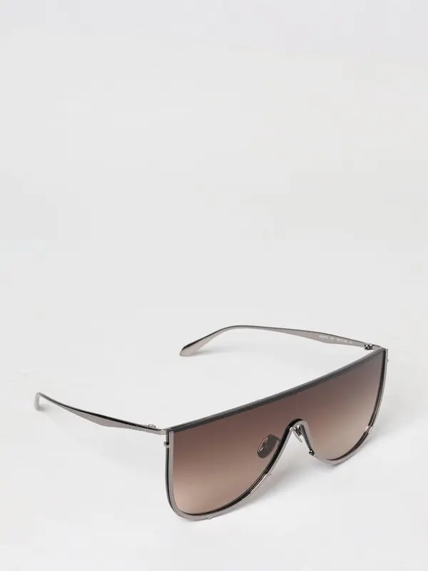 Alaïa Rounded Metal-frame Sunglasses With Coloured Lenses - Brown