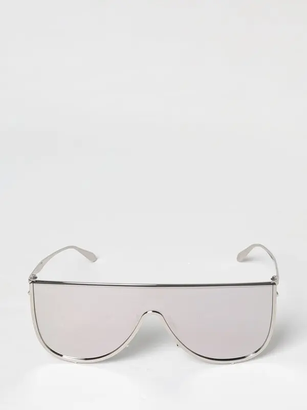 Alaïa Rounded Metal-frame Sunglasses With Coloured Lenses - Silver