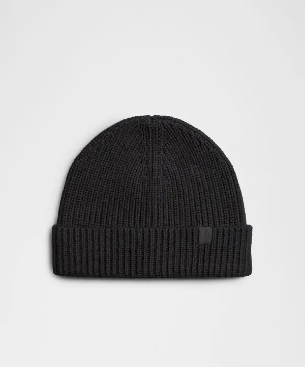 Lululemon Close-fit Wool-blend Ribbed Knit Beanie - Black