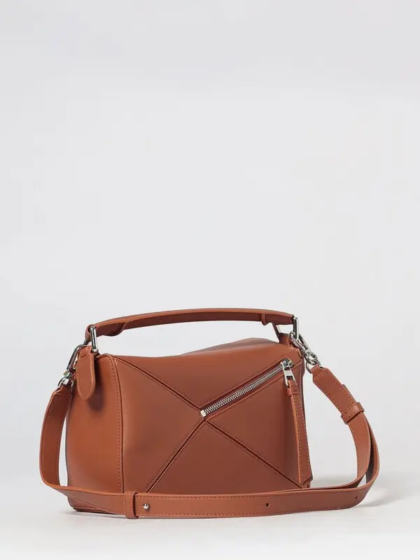 Loewe Puzzle Handbag In Smooth Calfskin With Embossed Logo