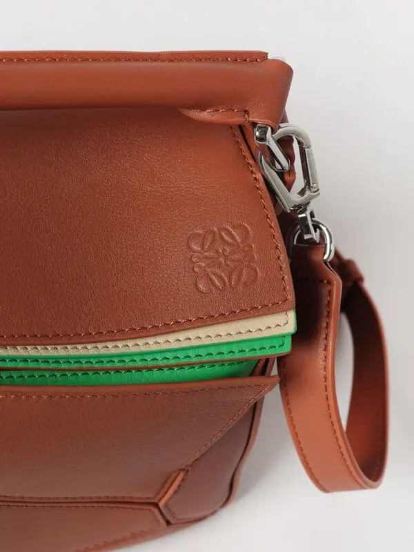 Loewe Puzzle Handbag In Smooth Calfskin With Embossed Logo