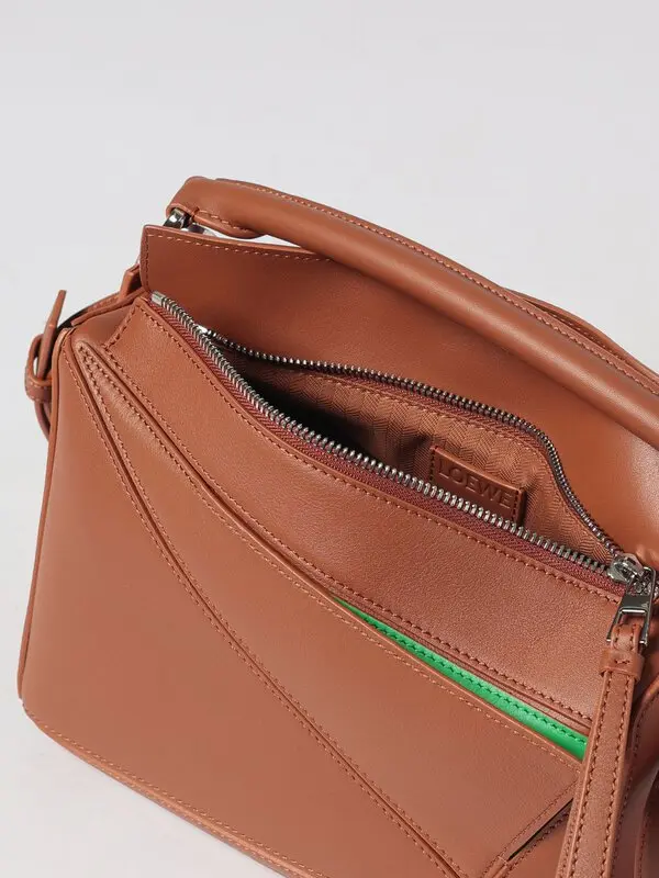 Loewe Puzzle Handbag In Smooth Calfskin With Embossed Logo