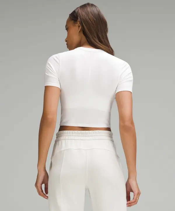Lululemon Hold Tight Straight-hem Cropped T-shirt - White