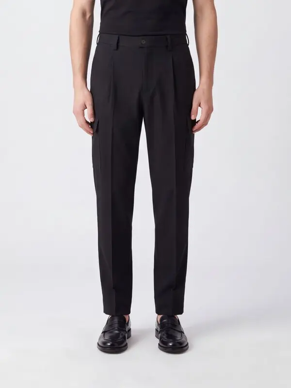 Herno Straight-leg Nylon Cargo Trousers With Side Pockets