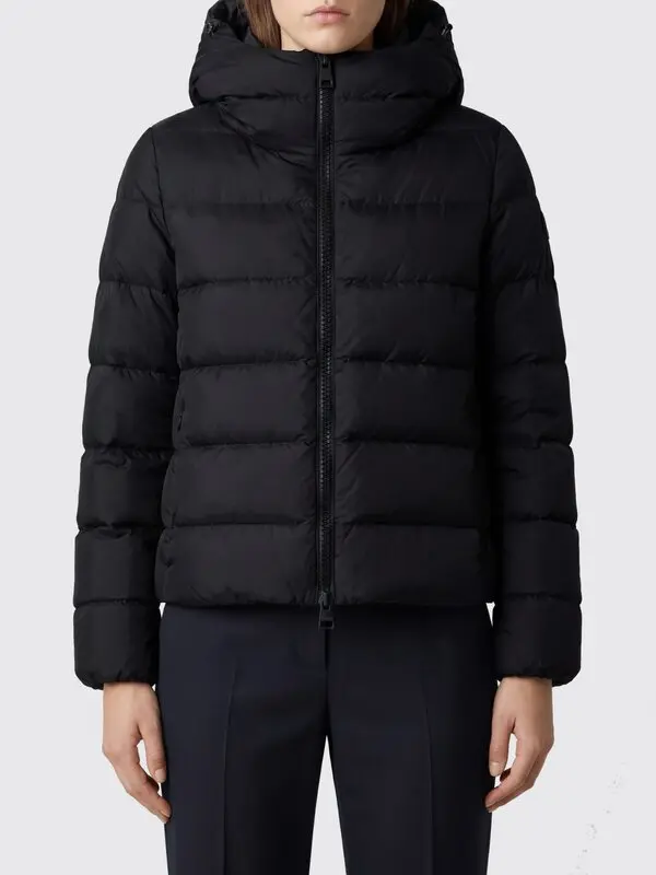 Herno Short Quilted Hooded Down Jacket In Technical Fabric - Black
