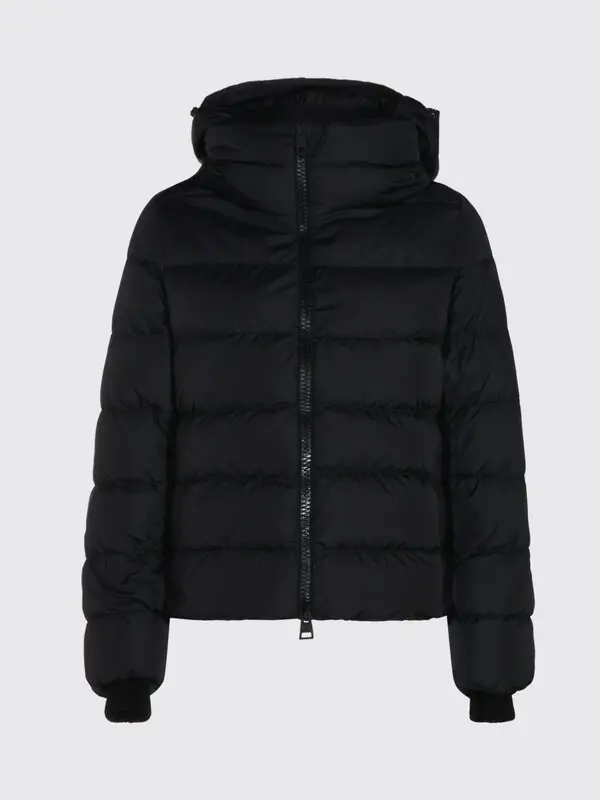Herno Short Quilted Hooded Down Jacket In Technical Fabric - Black