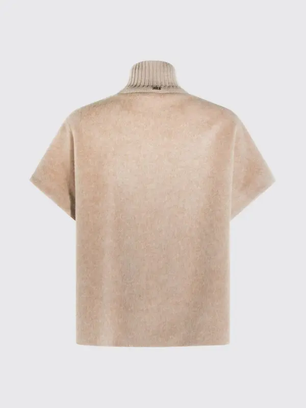 Herno Wool And Cashmere Blend Cape With Turtleneck Collar