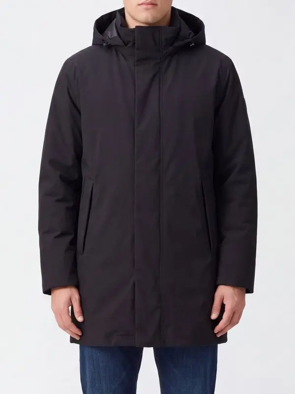 Herno Knee-length Polyester Parka With Hood And Down Padding