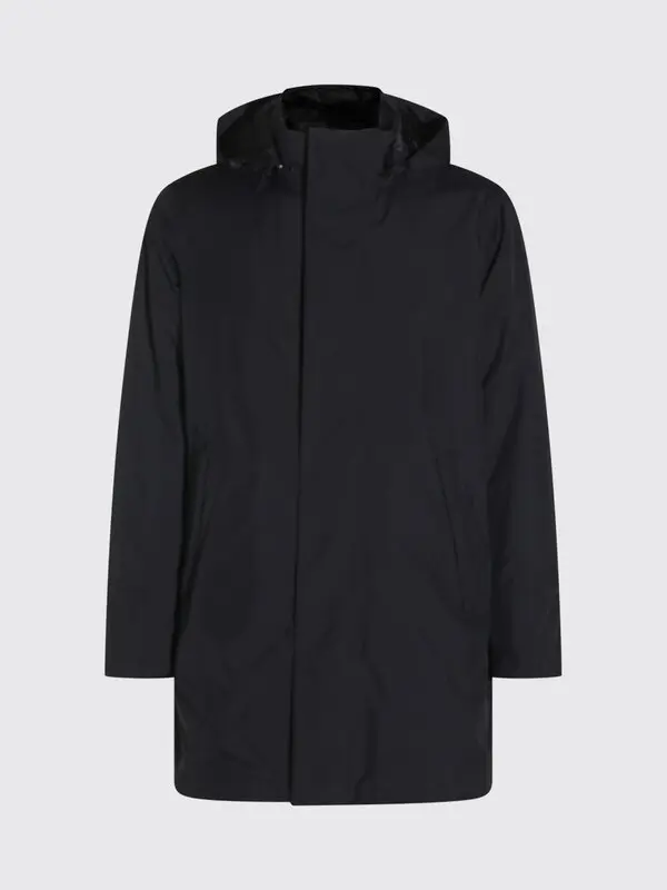 Herno Knee-length Polyester Parka With Hood And Down Padding