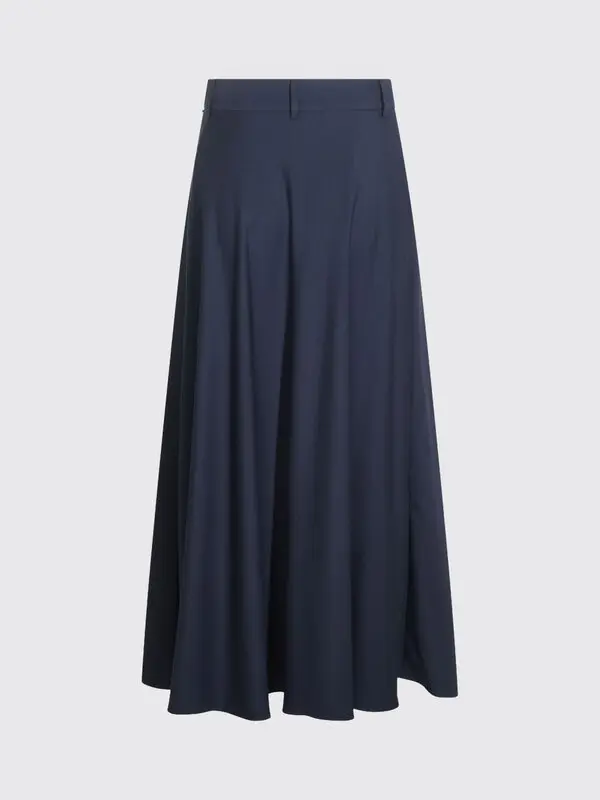 Herno High-waisted Flared Crêpe Midi Skirt With Belt Loops