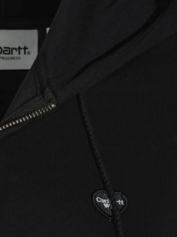 Carhartt Work In Progress Embroidered-logo Cotton-blend Zip-up Hoodie
