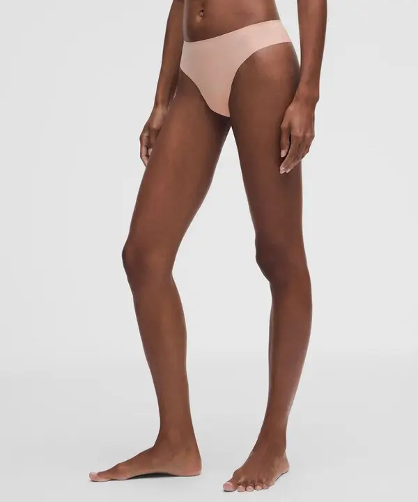 Lululemon Invisiwear Mid-rise Thong Underwear - Misty Shell